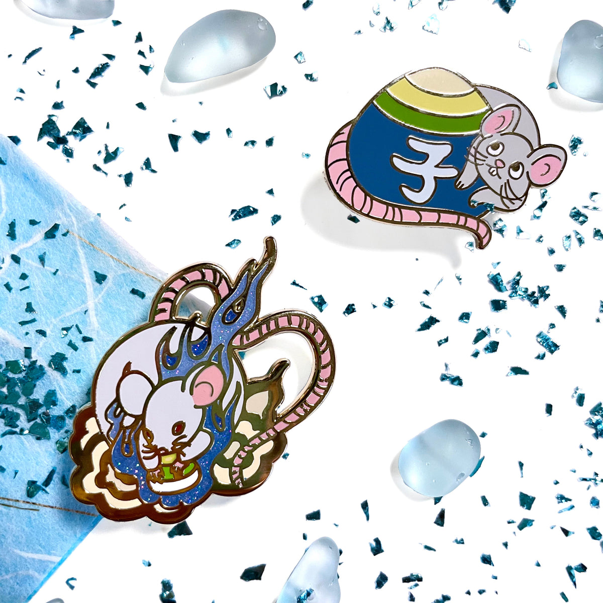 Nezumi ni Houju (Rat with Jewel) • Kawaii 🐭 Enamel Pin – Shishido Creative