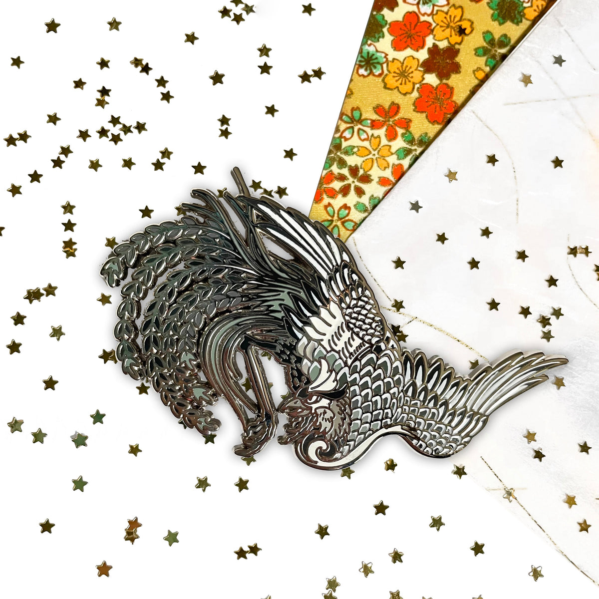 Hou-ou Japanese Phoenix • Enamel Pin – Shishido Creative