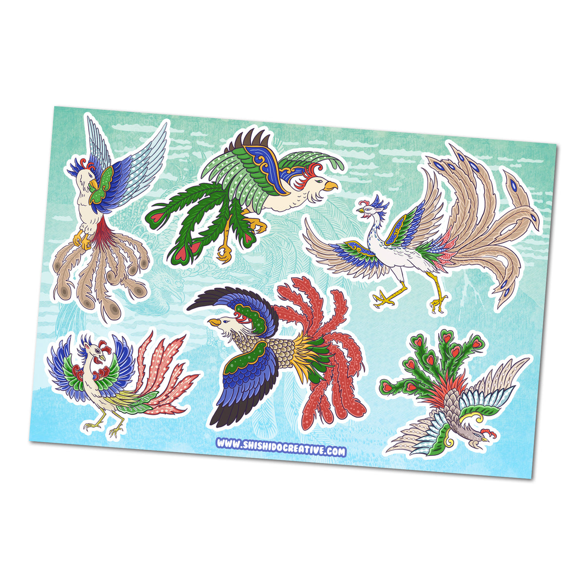 Phoenix / Hou-ou • 4x6" Original Character Vinyl Sticker Sheet ...