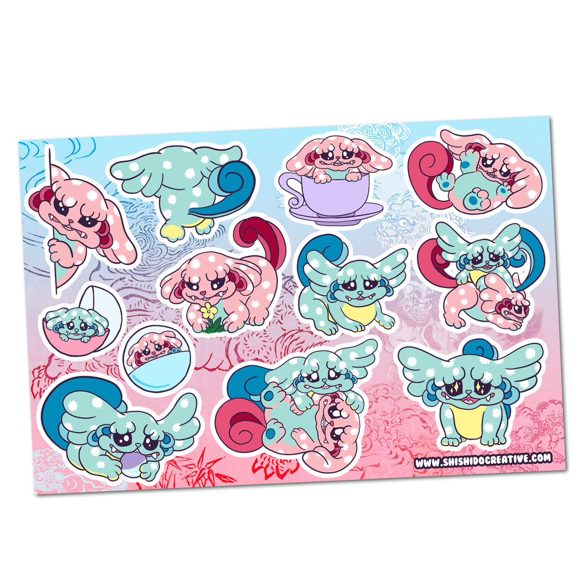 Karashishi / Lions OC • 4x6" Vinyl Sticker Sheet – Shishido Creative