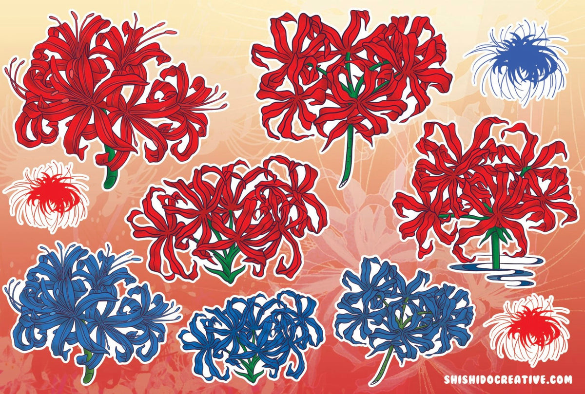 Higanbana / Spider Lily • 4x6" Vinyl Sticker Sheet – Shishido Creative