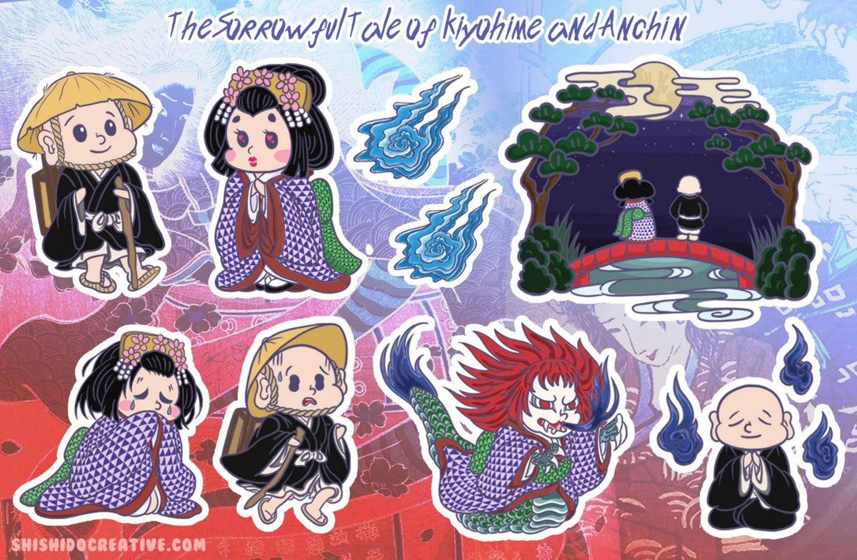Kiyohime Yokai • 4x6" Vinyl Sticker Sheet – Shishido Creative