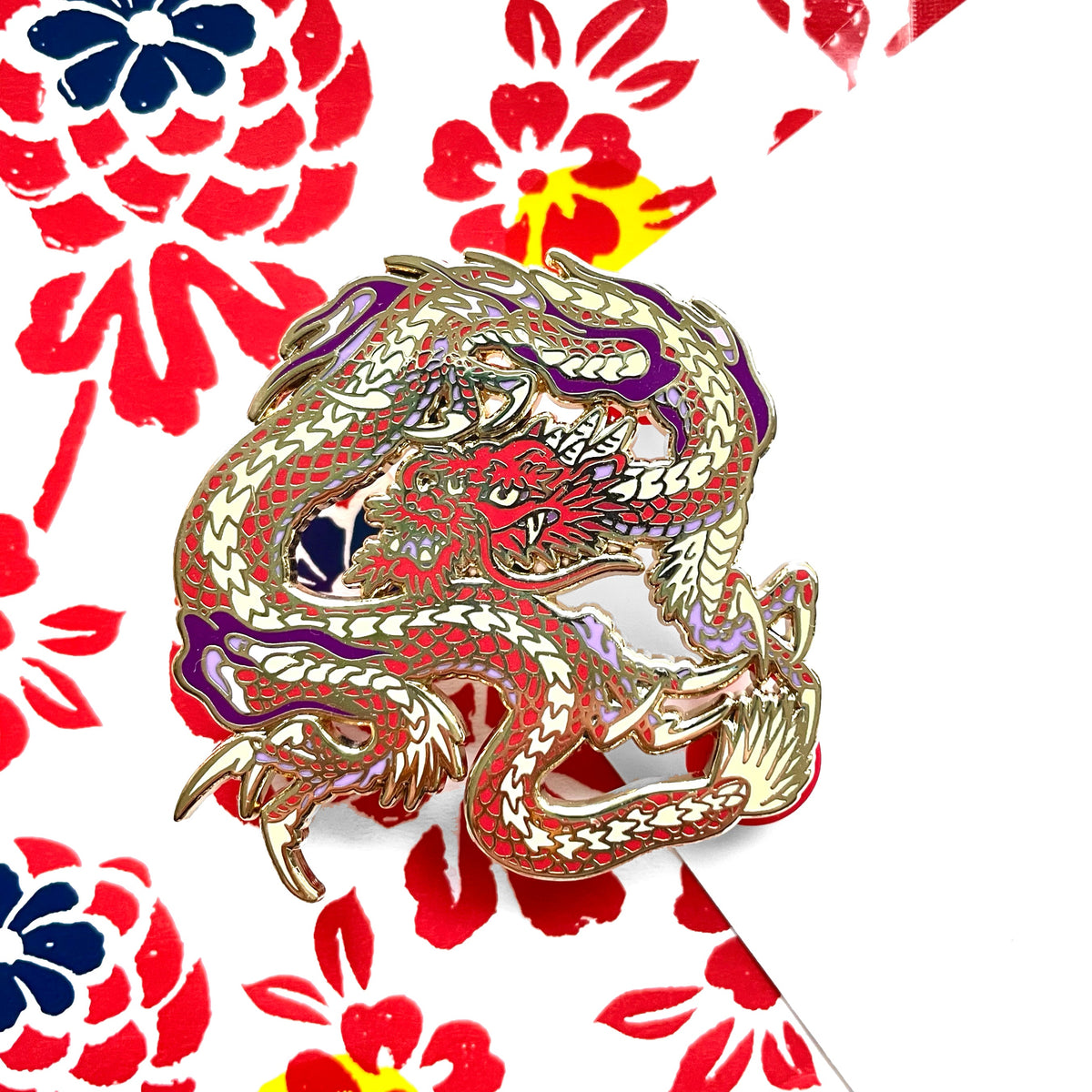 Red Dragon • Seki Ryujin • Yokai Pin – Shishido Creative