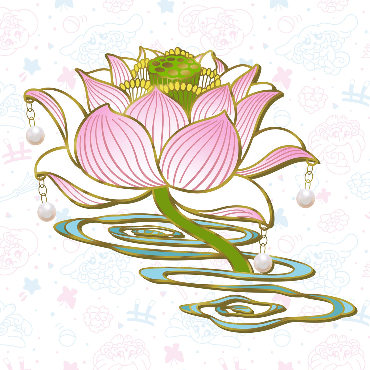 Lotus / Hasu • Mugen Floral Pin – Shishido Creative